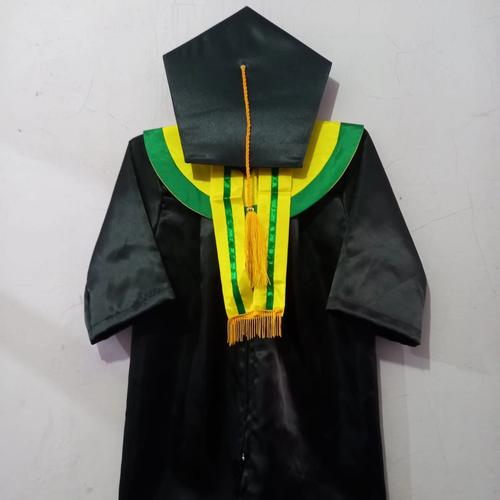 Jual Baju Toga Wisuda TK Kuning List Hijau - Hitam, S - Jakarta Pusat ...