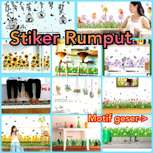 Jual STIKER STICKER DINDING WALLSTICKER LIS BORDER PAGAR RUMPUT DAUN PG ...