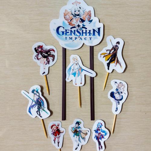 Jual TOPPER GENSHIN / TOPPER ANIME / CAKE TOPPER GENSHIN / TOPPER KUE ...
