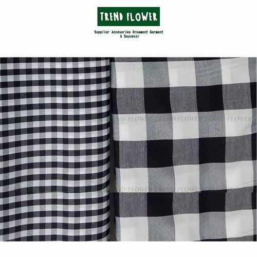 Promo KAIN BALI POLENG MOTIF KOTAK KOTAK HITAM PUTIH PER METER - besar ...