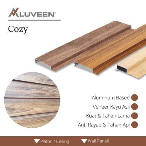 Jual ALUVEEN Cozy - Aluminium Veneer Kayu Wall Panel Plafon Ceiling 1,5 ...