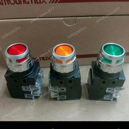 Jual push botton lampu 25mm hanyoung - Hijau - Jakarta Pusat - panel ...