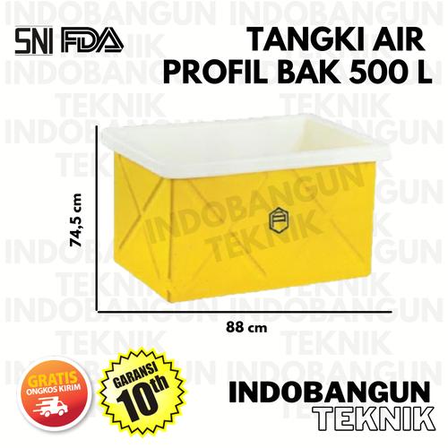 Jual Tandon Tangki Air Bak Persegi Kotak Terbuka Profil Tank 500 Liter ...