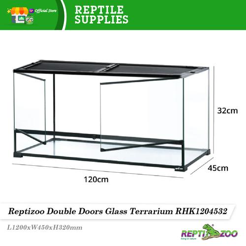 Promo Reptizoo Terrarium 120x45x32cm - Kandang Reptil - Ex-Dis + kayu ...