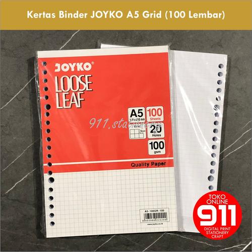 Jual KERTAS BINDER A5 GRID (KOTAK-KOTAK) isi 100 lembar - Kota Bandung ...