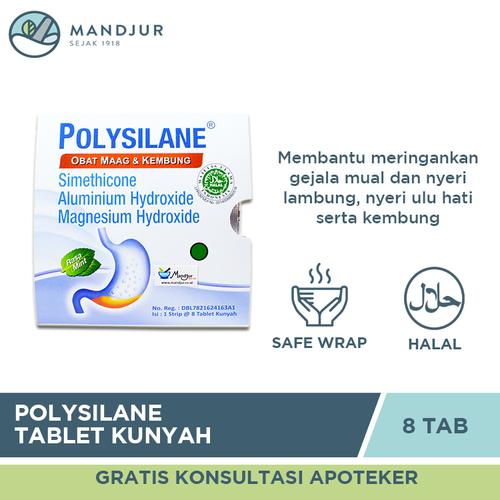 Jual Polysilane Tablet Kunyah - Obat Sakit Maag, Kembung, Asam Lambung ...