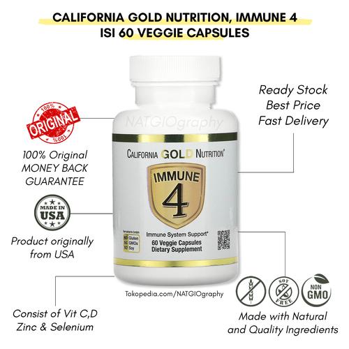 Jual California Gold Nutrition - Immune 4 Immune System Support, 60 ...