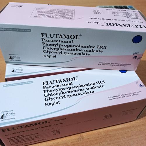 Jual Flutamol Obat Pusing Demam Batuk Pilek hidung tersumbat 1box - Kab ...