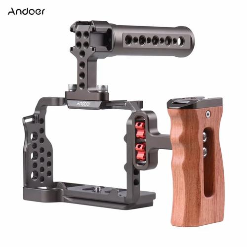 Jual andoer rig cage top side wooden handle hand grip kamera Sony A7C ...