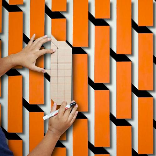 Jual Mal Dekorasi Dinding 3D / Pola Untuk Mengecat Tembok motif 3D Bata ...