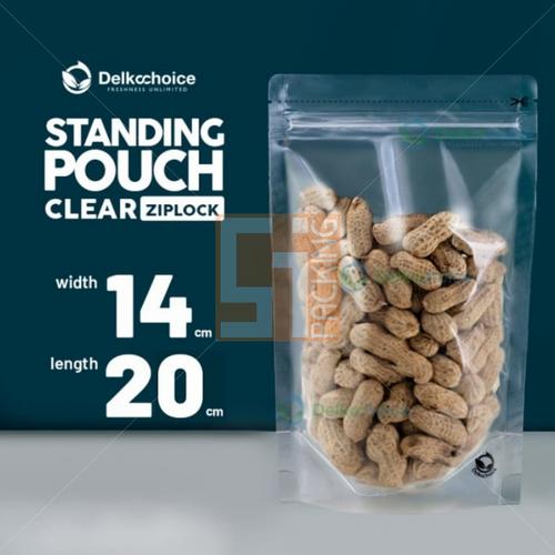 Jual standing pouch clear ziplock plastik klip bening transparan 14x20 ...