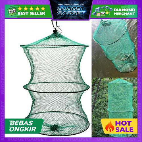 Jual Jaring Pancing Ikan Udang Fishing Net Foldable 2 Layers - Jakarta ...