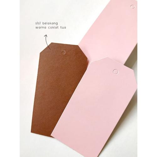 Jual Hangtag Kartu Ucapan Hang Tag Ucapan Pink Blank Coklat - HT ...