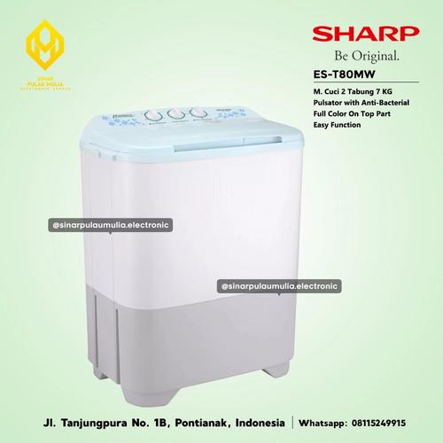 Jual Sharp Mesin Cuci 2 Tabung 8 KG - ES-T80MW / ES T 80 MW / EST80MW ...