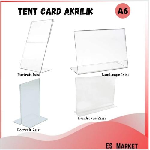 Jual Akrilik ukuran A6 / akrilik promosi / tempat promosi meja - T ...