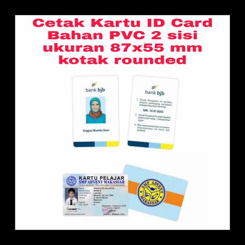 Jual Cetak Kartu PVC Print ID Card Kartu Karyawan, Member Bolak Balik ...