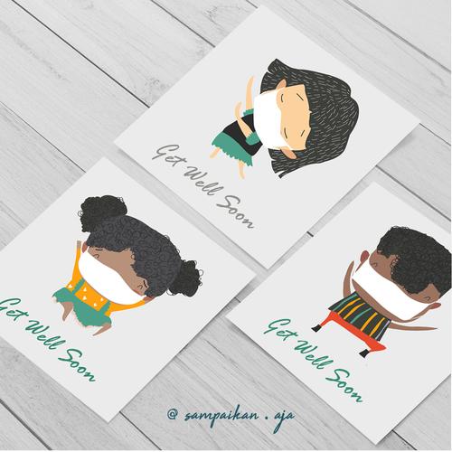 Jual [KARTU UCAPAN] Get Well Soon / Greeting Card GWS (GWS 01 ...