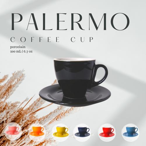 Jual PALERMO Coffee Cup I Cappucino Cup Porcelain I Cangkir Kopi Susu - Hitam - Kota Tangerang ...