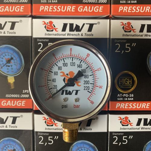 Jual Manometer 16 bar iwt / pengujur tekanan / pressure gauge 16 bar iwt - Jakarta Utara - IWT ...