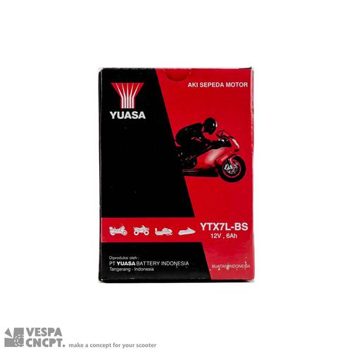 Jual ACCU AKI MOTOR YUASA YTX7L-BS 12V VESPA SPRINT PRIMAVERA LX LXV S GTS - Jakarta Barat ...