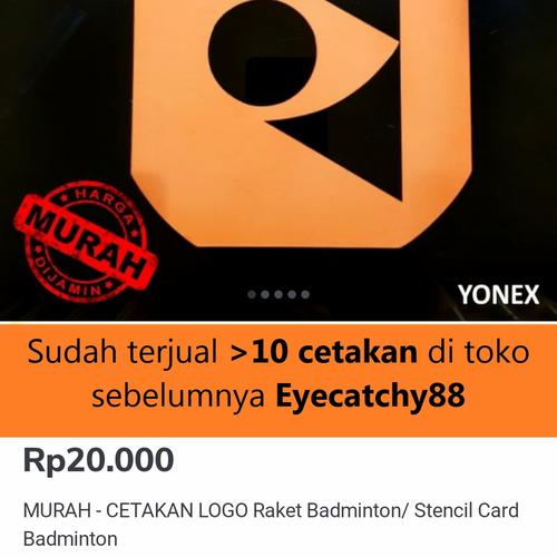 Jual Cetakan Raket / Logo Raket / Stencil Card Badminton - KARTON ...