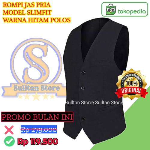 Jual Rompi Jas Pria / Rompi / Rompi Jas Pria Warna Hitam / Rompi Jas ...