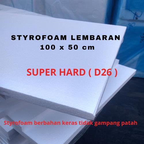 Jual STYROFOAM LEMBARAN 2 cm HARD UKURAN 100 x 50 cm - 100 x 50 cm ...