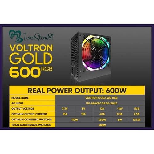 Jual Armaggeddon Power Supply Voltron Gold 600 RGB PSU - Jakarta Selatan - Star Seventeen ...