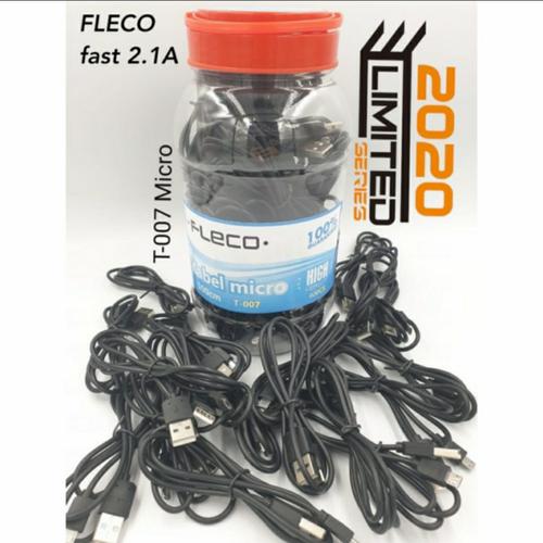 Jual Kabel Data Micro Fleco T-007 Fast Charging 2.1A Toples Isi 40 Pcs ...