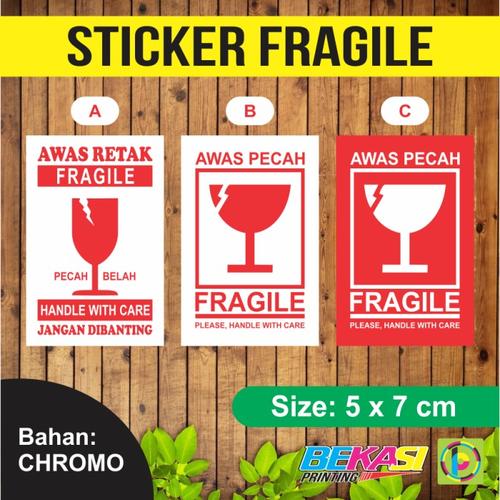 Jual ORDER CUSTOM Sticker Fragile / Stiker Awas Barang Pecah Belah ...