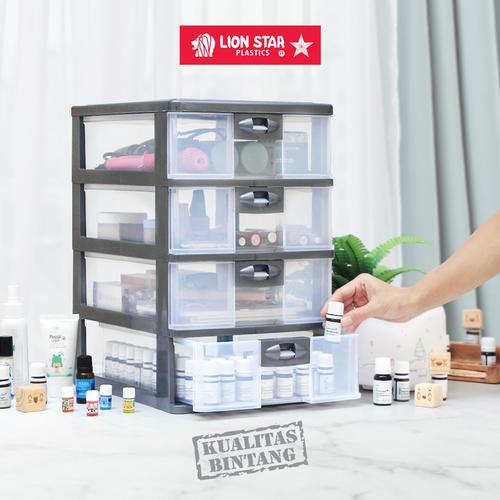Jual Lion Star Pressa Container Laci Rak Plastik Susun Box Kotak Obat ...