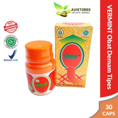 Jual Vermint Vermin Ekstrak Cacing Obat Demam Typus Tipes Isi 30 Kapsul ...
