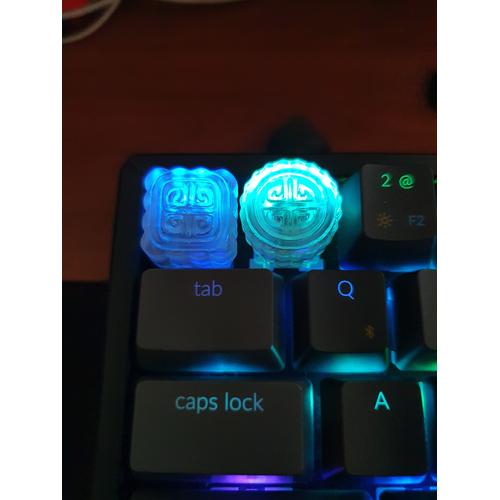 Jual Keycaps mechanical keyboard artisan Transpant Mooncake - Bulat ...