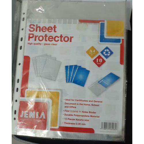 Jual sheet protector pp pocket plastik A4 JENIA (isi 10 sheet ...
