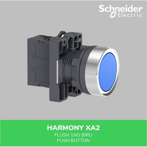Promo Schneider Electric Push Button Flush 22mm 1NO Biru XA2EA61 ...