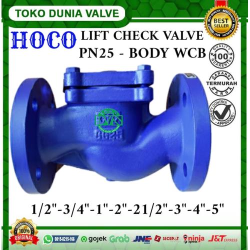 Jual LIFT CHECK VALVE HOCO PN25 SIZE 2-1/2 INCHI DN65 BODY WCB - Jakarta Pusat - Toko Dunia ...