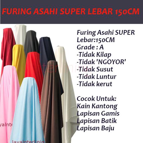 Jual Kain Furing Asahi Super LEBAR 150 Cm HALUS Meteran Murah - Putih ...