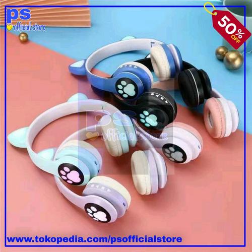 Jual Headphone Kucing Gaming VZV-23M LED Headset Bluetooth Super Bass ...