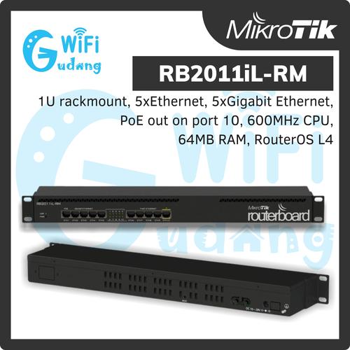 Jual Mikrotik RB2011iL-RM Router 5xLAN, 5xGbit LAN, RouterOS L4, 1U ...