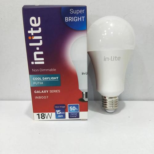 Jual Lampu Led bulb 18 watt in-lite INB007 cahaya putih - Kota ...