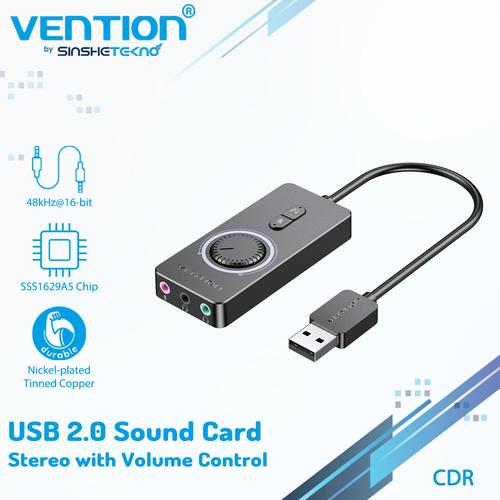 Jual VENTION Sound Card USB 2.0 with Microphone Input and Volume ...