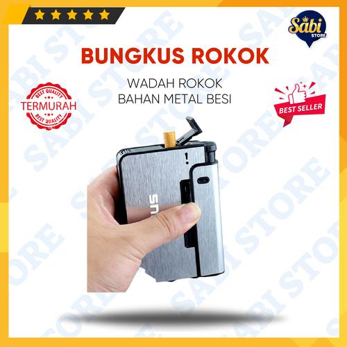 Jual BUNGKUS ROKOK KOREK API WADAH ROKOK TEMPAT ROKOK METAL BESI - Gold ...