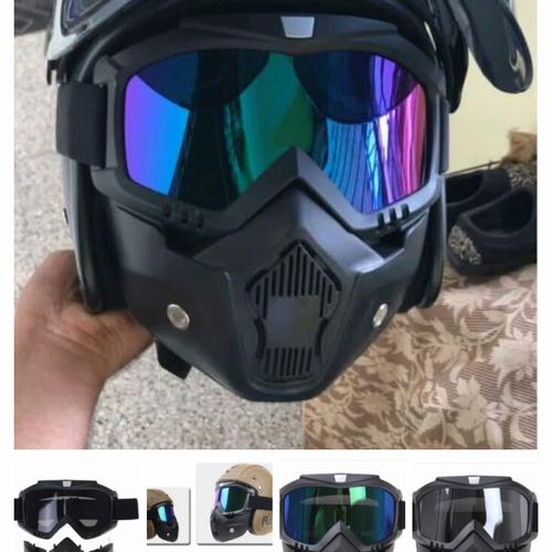 Jual Google mask goggle mask googles topeng helm mask boflo retro kaca ...