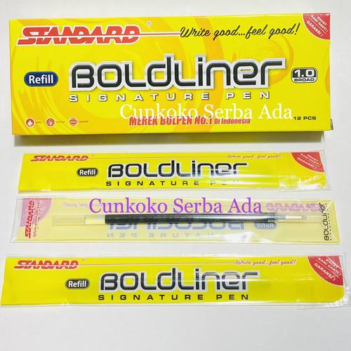 Jual REFILL PULPEN STANDARD BOLDLINER PRO 1.0 ( HITAM ) / 1 BOX ISI 12 ...
