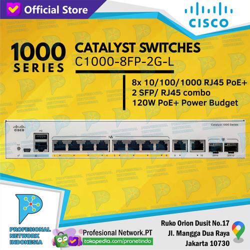 Promo Cisco Catalyst 1000 Series Switch C1000-8FP-2G-L ( + SmartNet ...
