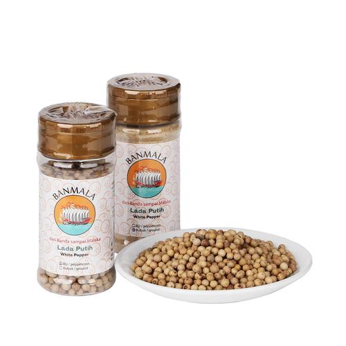 Jual Lada Putih Premium white pepper botol 55g Banmala Spices - Butiran ...