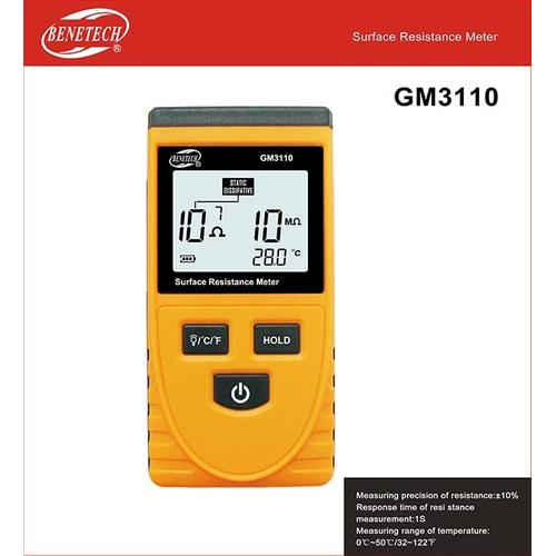 Jual Surface Resistance Meter GM3110 Benetech Tester Anti Static ...