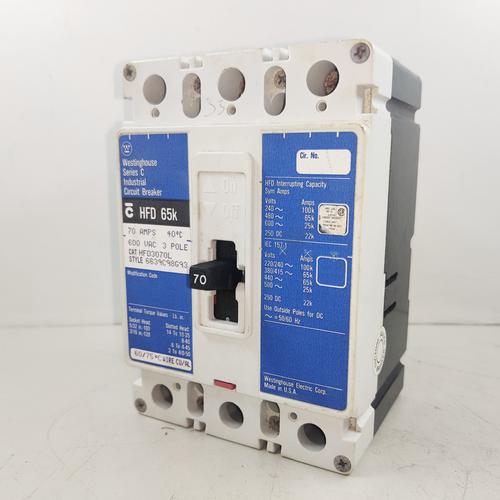 Jual Eaton HFD 65k HFD3070 MCB Circuit Breaker 3P 70A 600V 250VDC USA ...