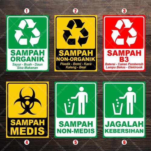 Jual Sticker Label Sampah Medis Sampah Organik - organik - Kota ...