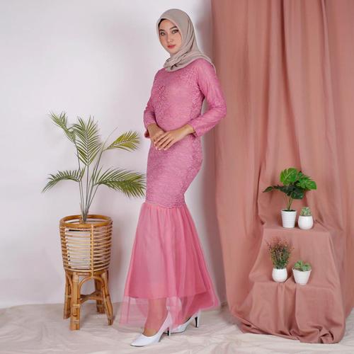 Jual Maxi Duyung Brukat Cord Tulang Premium Gamis Baju Muslim Dress ...